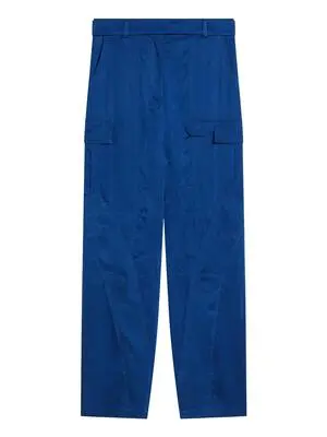 FERRAGAMO Lyocell Cargo Trousers - Blue