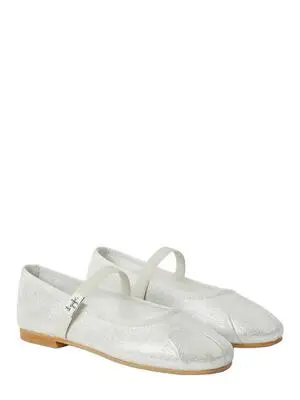 IL GUFO Ballet Flats With Elastic Strap - Metal