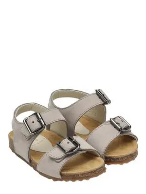 IL GUFO Nubuck Sandal With Strap - Grey