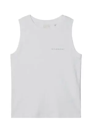 Givenchy Ribbed Tank Top With Logo - White