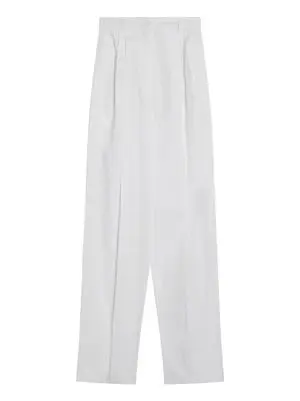 Sportmax Wide Leg Cotton Trousers - Blue