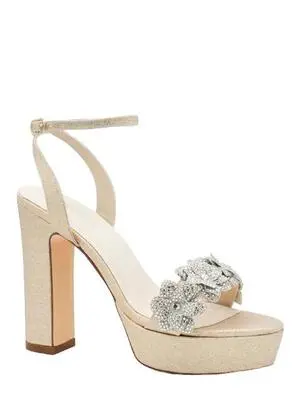TOUCH UPS Lily Ankle Strap Platform Sandal - Champagne