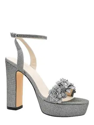 TOUCH UPS Lily Ankle Strap Platform Sandal - Pewter