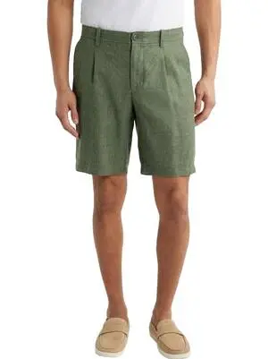 Tommy Bahama Tommy Bahama Isla Sands Striped Linen-Blend Shorts Celadon