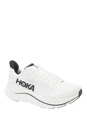 HOKA Clifton Running Shoe - White / Black