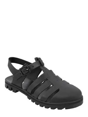 Mia Jelly Fisherman Sandal - Black