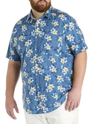 NAUTICA Big & Tall Floral Sport Shirt - Bluestern