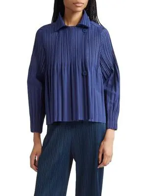 ISSEY MIYAKE Pleats Please Issey Miyake Smooth Pleated Shirt-Jacket