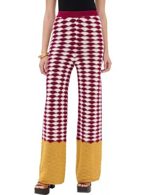 La DoubleJ Sunset Pants - Red/yellow/white