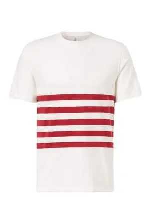 Brunello Cucinelli Striped Cotton Jersey T-shirt - White