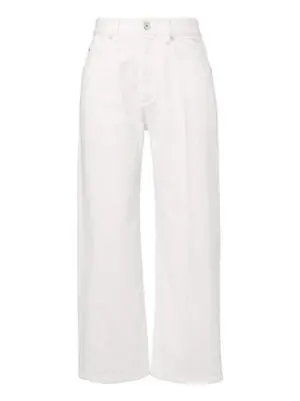 Brunello Cucinelli Mid-rise Wide-leg Jeans - White