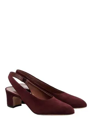 Paris Texas Lavinia 50 Suede Slingback Pumps - Red