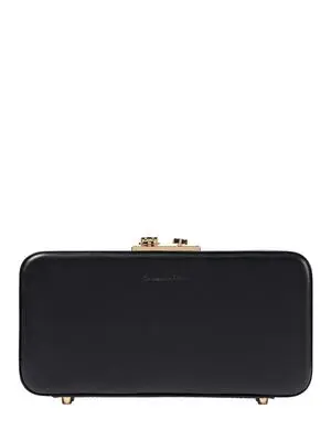 GIANVITO ROSSI Valì Leather Clutch - Black