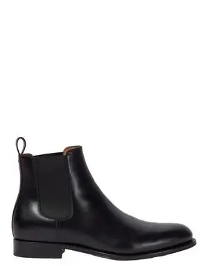 Loro Piana Rory Walk Leather Chelsea Boots - Black
