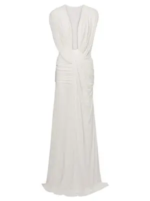 Christopher Esber Ripple Draped Gown - White