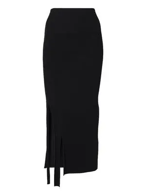Victoria Beckham Satin Midi Skirt - Black