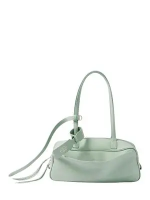 Balenciaga Carrie Small Leather Shoulder Bag - Green
