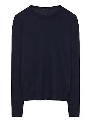 JOSEPH Cashair Round-neck Cashmere Jumper - Navy