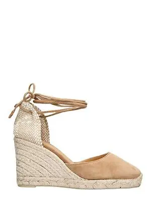 CastaÑer Carina Suede Wedge Espadrilles Tan Comb