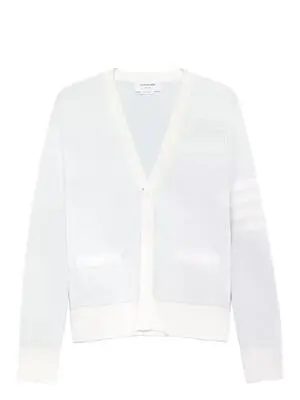 Thom Browne 4-bar Stripe V-neck Cardigan - Blue