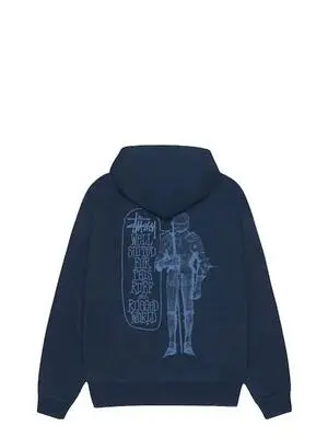 StÜssy Zip Up Hoodie - Navy Blue
