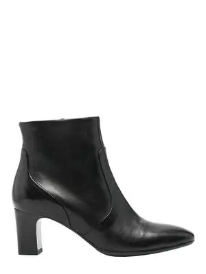 MARA BINI 60mm Leather Ankle Boots - Black