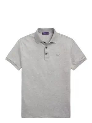Ralph Lauren Purple Label Piqué Polo Shirt Grey