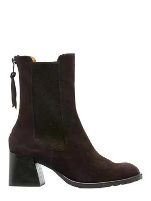 MARA BINI 60mm Suede Ankle Boots - Brown
