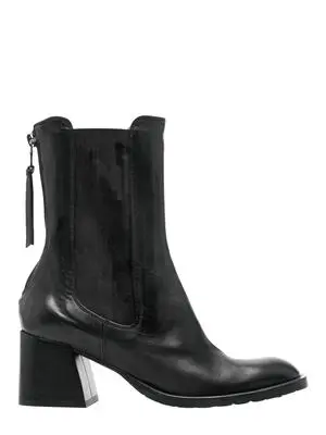 MARA BINI 60mm Leather Ankle Boots - Black