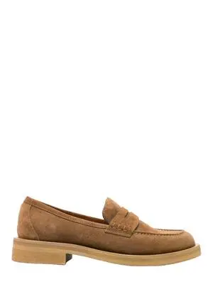MARA BINI Suede Loafers - Brown