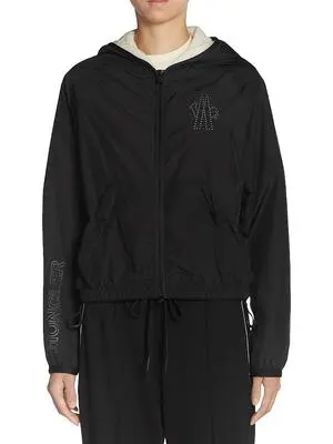 Moncler Fleece Hood Windbreaker - Black
