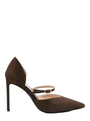 GINISSIMA 100mm Agnes Pumps - Brown