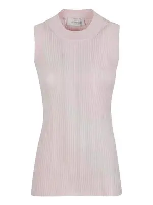 Sportmax Ribbed Sleeveless Top - Pink