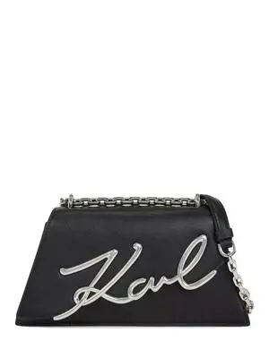 Karl Lagerfeld Signature Shoulder Bag - Black