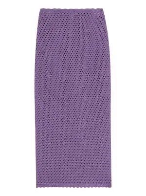 Dolce & Gabbana Calf-length Crochet Skirt - Purple