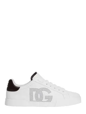 Dolce & Gabbana Printed Calfskin Strobel Portofino Light Sneakers - Multicolor