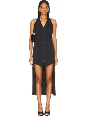 Helmut Lang Halter Vest Dress - Black