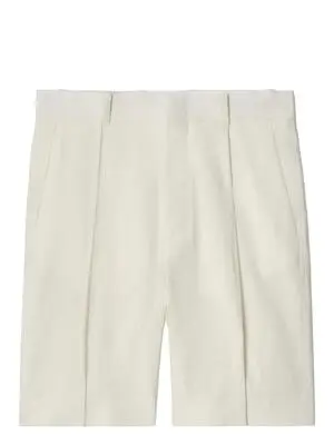 Cos Tailored Linen-blend Shorts - Beige