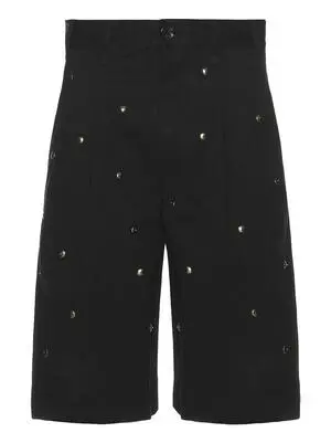 SONG FOR THE MUTE Metal Bead Single Pleated Shorts - Black