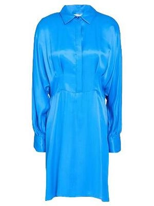 Liu Jo LIU •JO "Better Mini" Dress In Lime Viscose And Rayon Azure