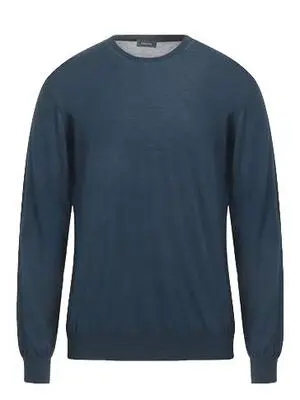 Rossopuro Cotton Crewneck Sweater - Blue