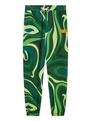 Emilio Pucci Marmo-print Track Pants - Green