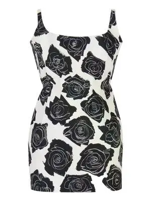 Marni Floral-print Mini Dress - White