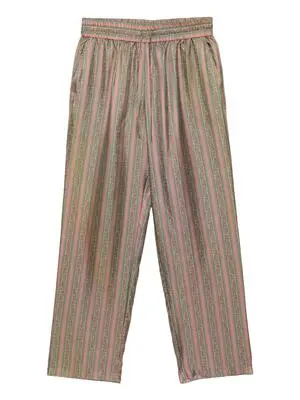 Drole De Monsieur Rayure Fleuries Trousers - Pink