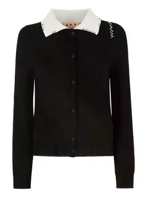 MARNI Marni Logo-Embroidered Cotton Cardigan