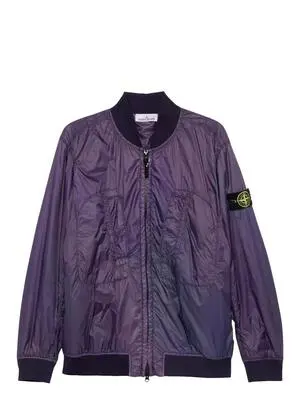 Stone Island Logo-patch Bomber Jacket - Purple