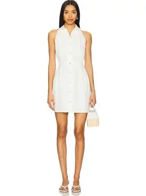 HEVRON Domino Mini Dress - White