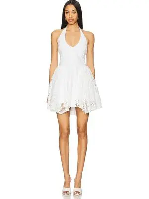 Delfi Hera Eyelet Short Dress - White