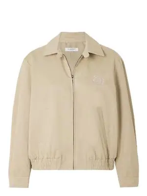 SPORTY & RICH Prep H & W Crest Jacket - Cream