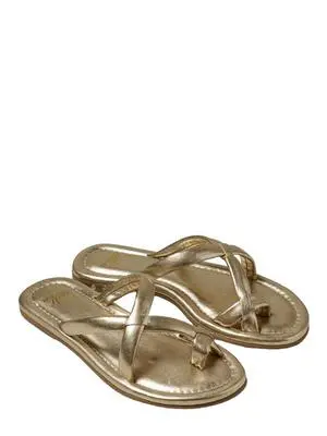 Beek Sungem Leather Sandals - Gold